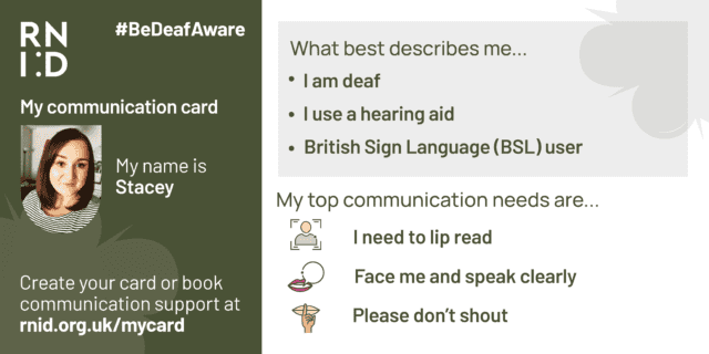 Create a personalised digital communication card - RNID